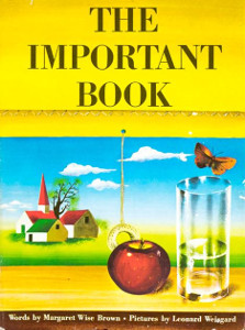The Important Book - Biblioguides